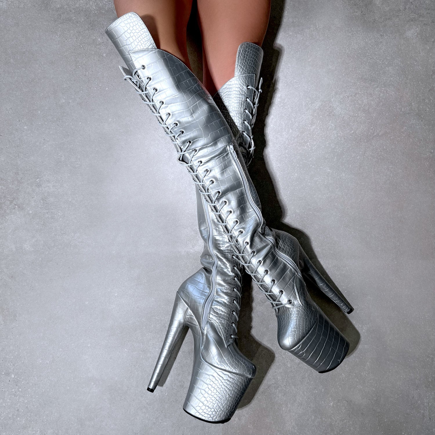 Sliving Over Knee Boot - 8 INCH – Hella Heels US