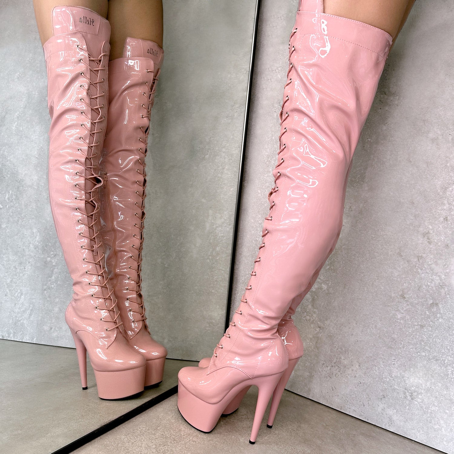 LipKit Thigh High Front Lace - Candy Shop - 7 INCH – Hella Heels US