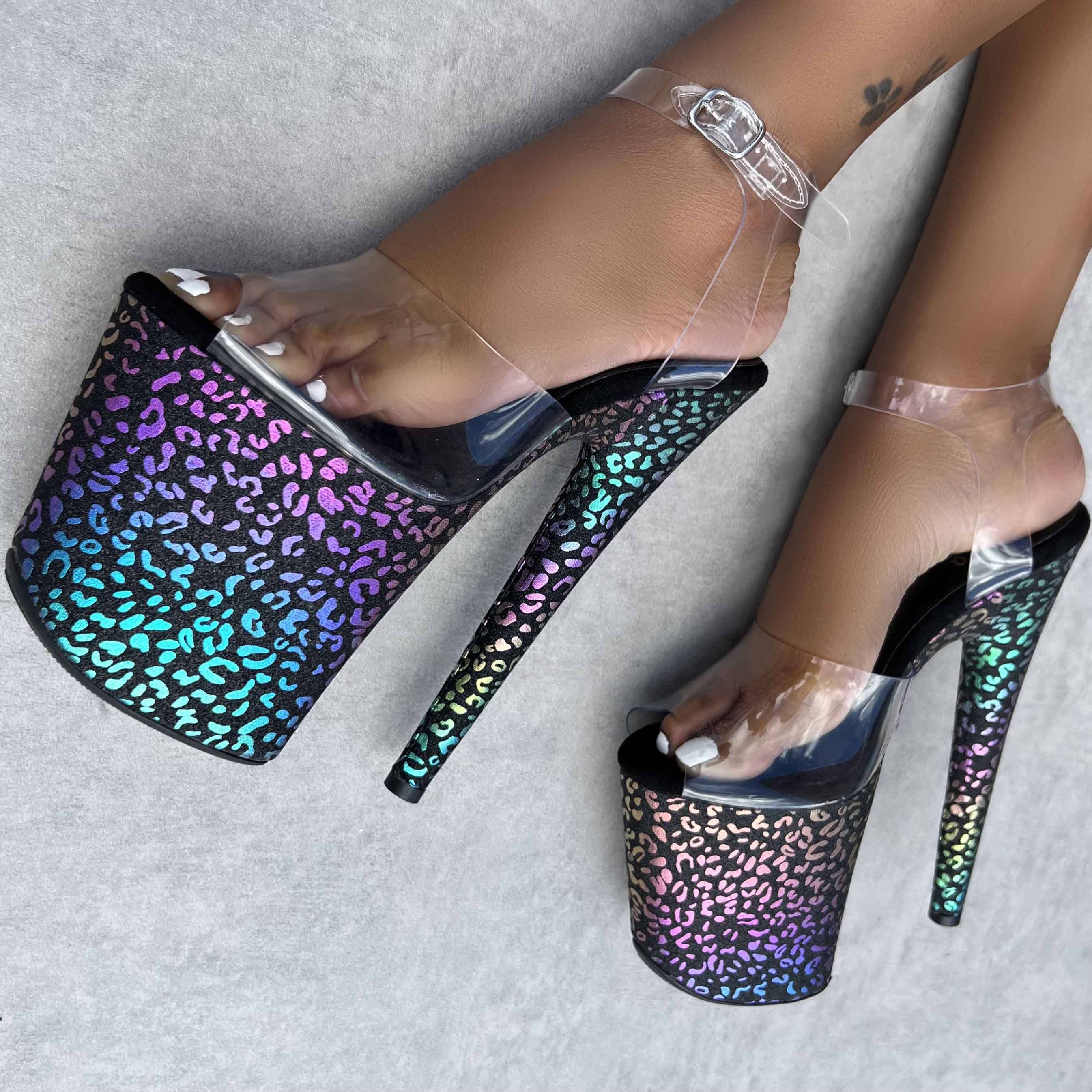 Moonlight Leopard Stiletto 8 INCH – Hella Heels US